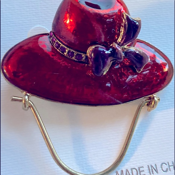 Jewelry | Nwt Enamel Redgold Hat Brooch | Poshmark